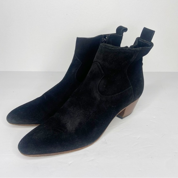 IRO | Shoes | Iro Boots Black Suede Brown Stacked Heel Leather Sole ...